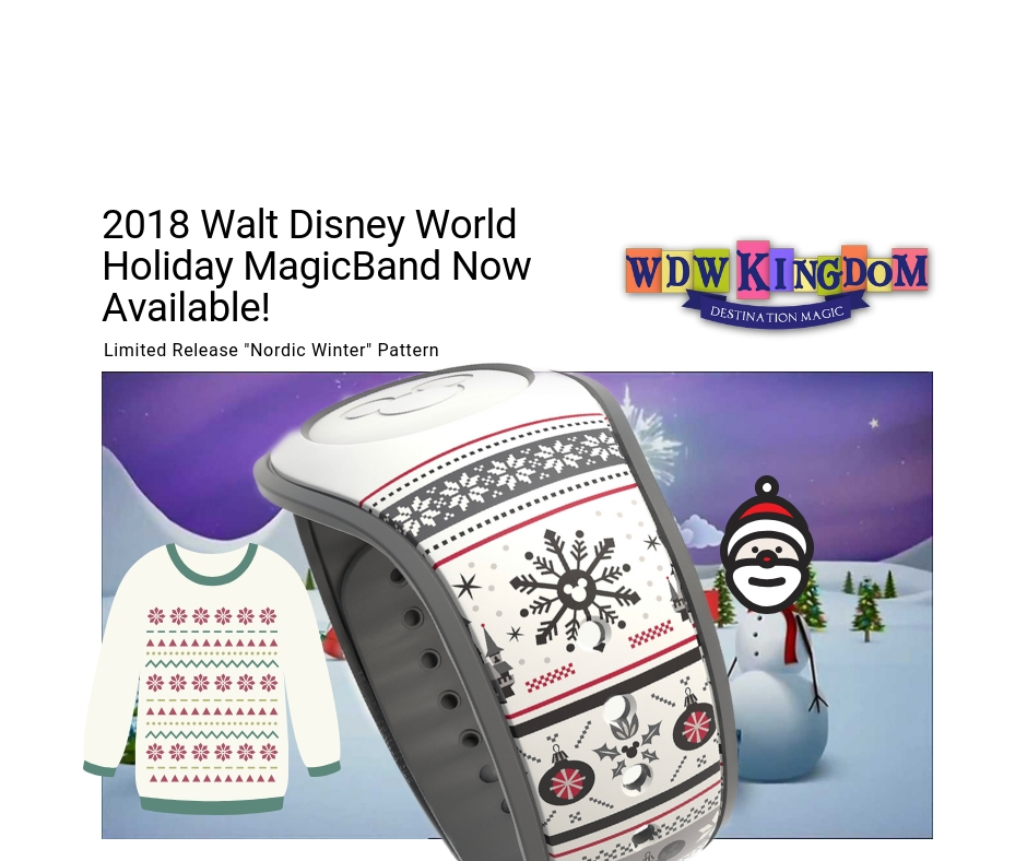 2018 Walt Disney World Holiday MagicBand Is Available Now | WDW Kingdom
